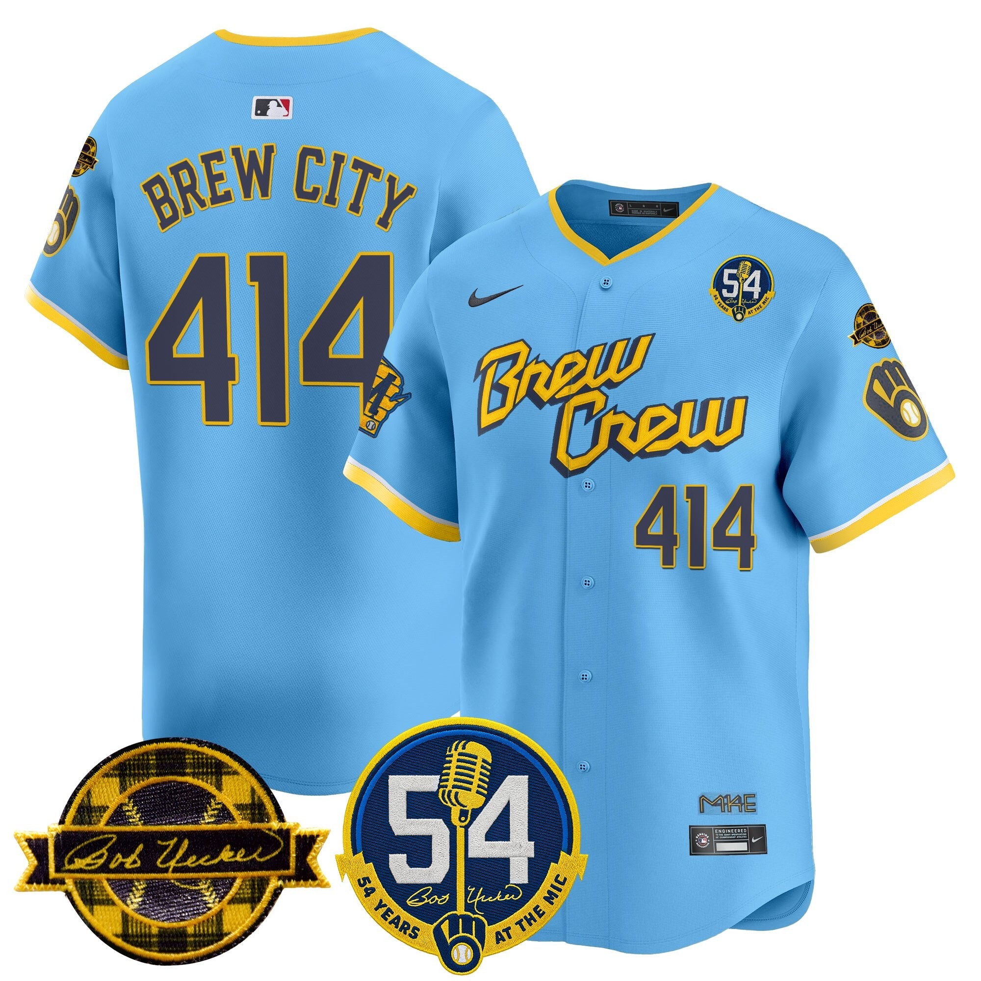 Men's Milwaukee Brewers 'Bob Uecker - 54 Seasons for Brewers' Vapor ...